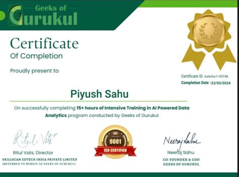 Piyush Sahu On Linkedin Geeksofgurukul