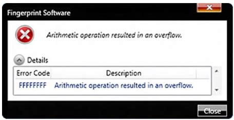 Fingerprint Software Error Has Occurred Techyv