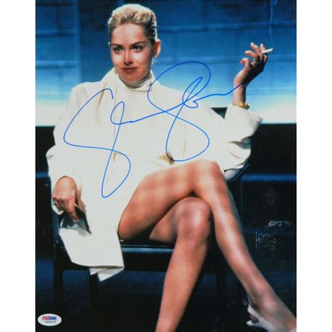 Sharon Stone Signed Basic Instinct Famous Legs Crossed In Chair 11x14 Photo