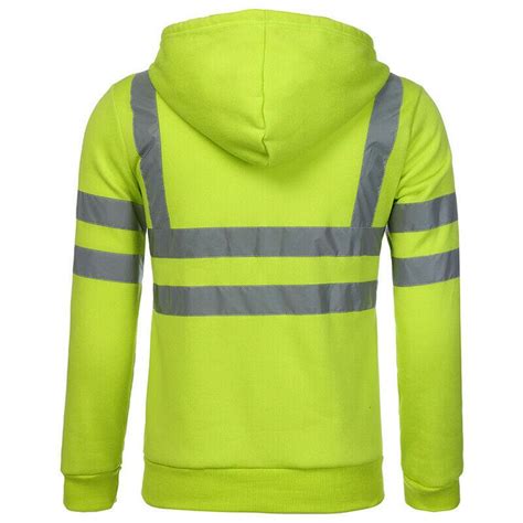 HI VIZ VIS Светоотражающая куртка Мужская дорожная работа Высокая ...