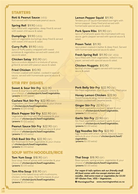 Mornington Thai Our New Menu Has Just Landed See The