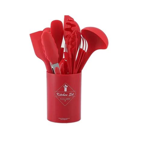 Juego De Utensilios De Cocina De Silicona 11 Piezas Antiadherente Y