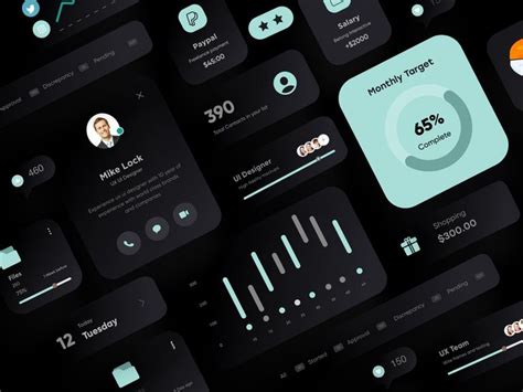 Dark Theme UI Elements Ui Elements Social App Design App Ui Design