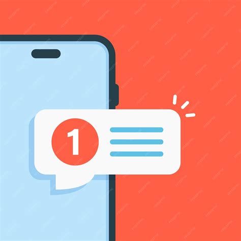 Premium Vector Phone Notifications Icon In Flat Style Smartphone With New Notice Vector
