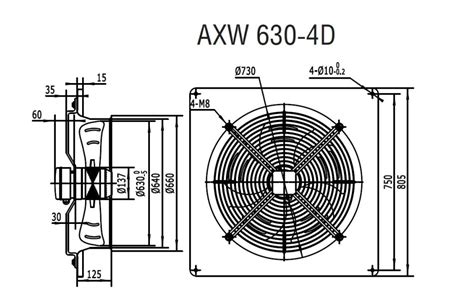 Shuft AXW 630-4D Осевой вентилятор | Вентиляция ЛАНТА-ВЕНТ