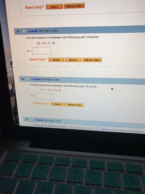 Solved Find The Distance D Between The Following Pair Of Chegg Com