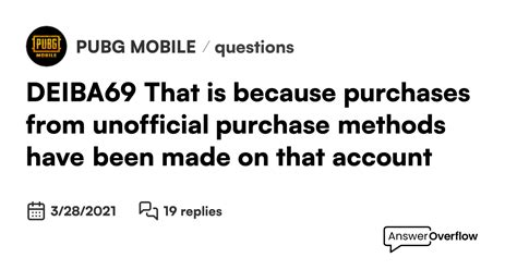 Deiba69 That Is Because Purchases From Unofficial Purchase Methods