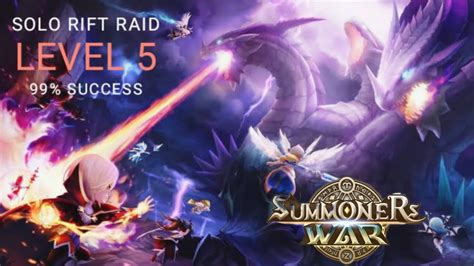Solo Rift Raid Lv 5 Summoners War Youtube