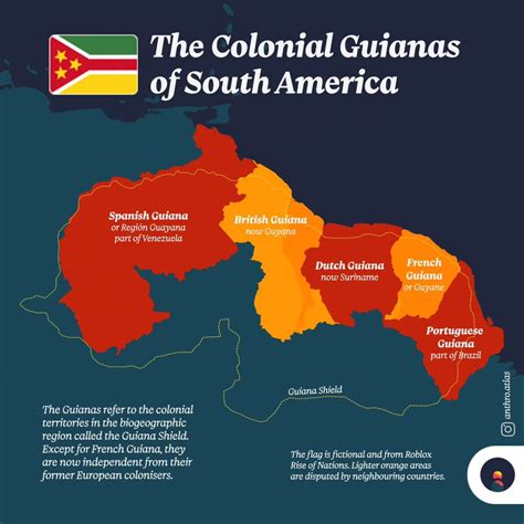 The Five Guianas By Anthroatlas The Colonial Maps On The Web