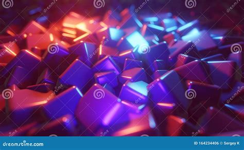 Abstract 3d Rendering Of Geometric Cubes Shapes Modern Background Colorful Wave Gradient