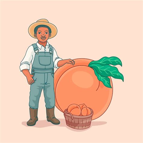 Premium Vector Hand Drawn Peach Illustration