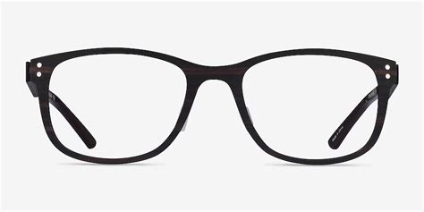 Earth Rectangle Dark Wood Full Rim Eyeglasses Eyebuydirect