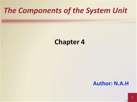 SOLUTION Components Of System Unit Studypool