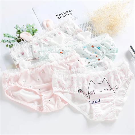 Lovely Underwear Rabbit Ears Xianmei Printed Milk Silk Sexy Triangle