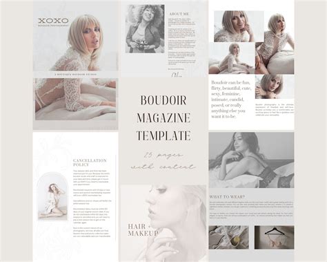 Boudoir Photographer Magazine Template Services And Pricing Magazine