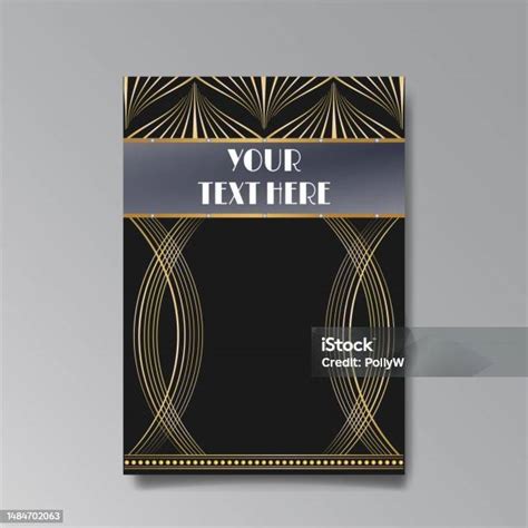 아르 데코 럭셔리 템플릿 골든 블랙 A4 페이지 메뉴 카드 초대장 1920년에 대한 스톡 벡터 아트 및 기타 이미지 1920년 결혼식 하객 골동품 Istock