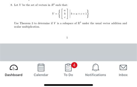 solved 8 let v be the set of vectors in rº such that
