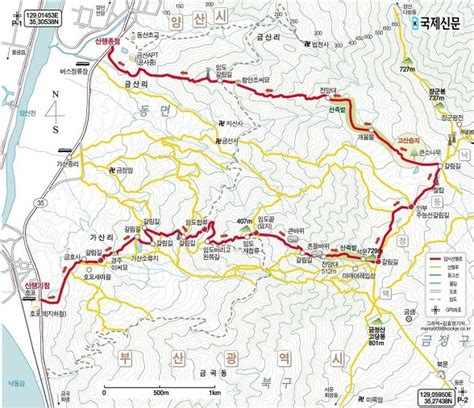 금정산 등산코스 등산지도 금정산 종주코스 지도 금정산성 산성마을 네이버 블로그