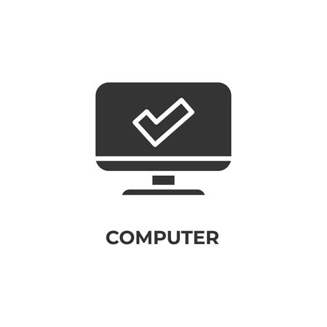 Vector Sign Of Computer Symbol Is Isolated On A White Background Icon