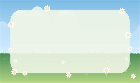 Premium Vector Cute Kawaii Meadow With Sky Cartoon Landscape