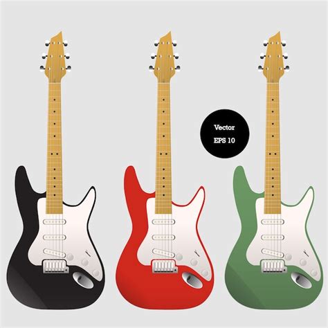 Premium Vector Electric Guitar Set
