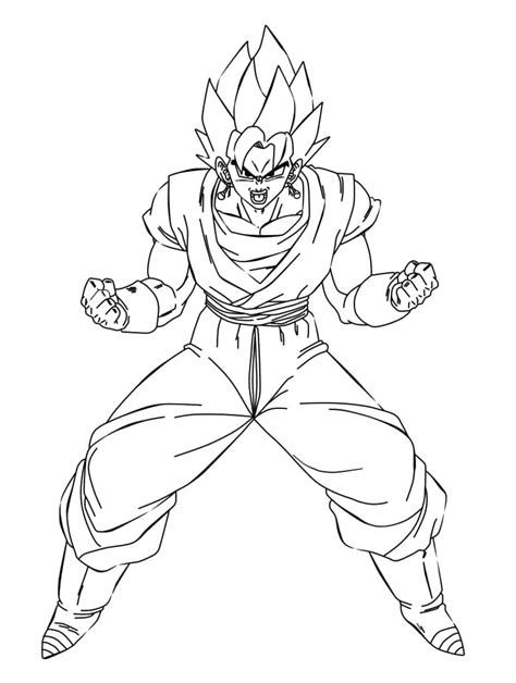 Desenhos De Super Saiyajin Vegetto Para Colorir E Imp