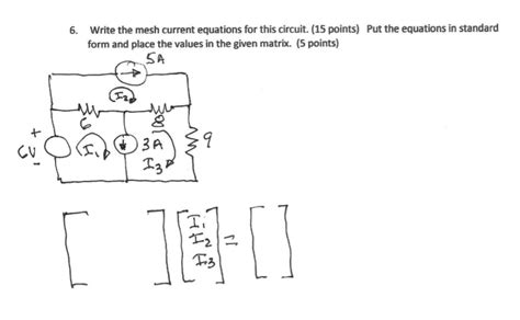 Solved Write The Mesh Current Equations For This Circuit Chegg