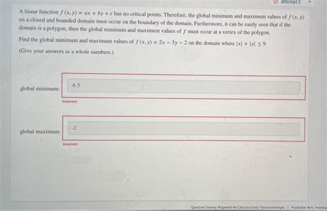 A Linear Function F X Y Ax By C Has No Critical Chegg