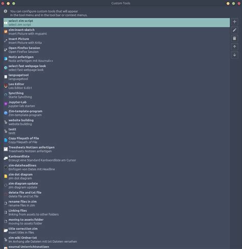 Scrollbar In Custom Tools Window · Issue 2377 · Zim Desktop Wikizim