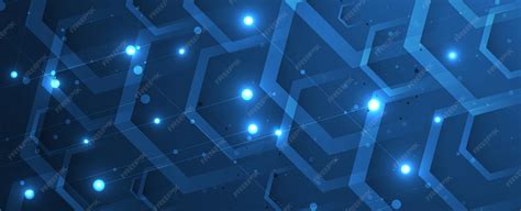 Premium Vector Abstract Hexagon Background Technology Poligonal Design Digital Futuristic