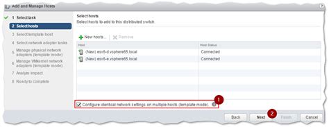 How To Add ESXi Hosts To A Distributed Switch In Template Mode