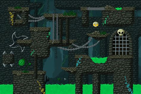 2d Tileset Platform Game 3 Cool Pixel Art 2d Game Art Vrogue Co