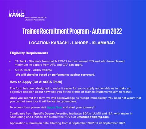 Kpmg In Pakistan On Linkedin Kpmginpakistan Career Recruitment