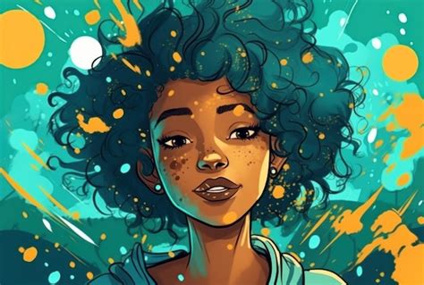Premium Ai Image A Cartoon Of A Girl With Freckles And Freckles On