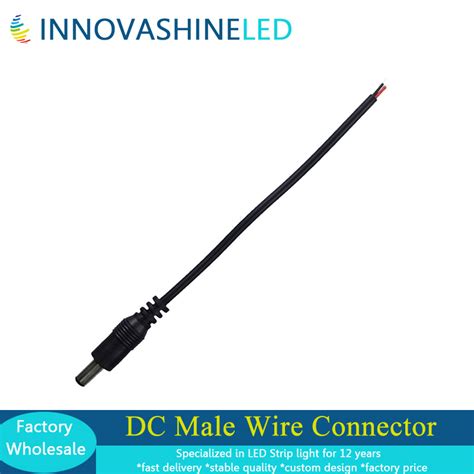 Dc Male Connector 5 5x2 1mm Dc Male Plug Cable Wiring Dc Jack Led Strip