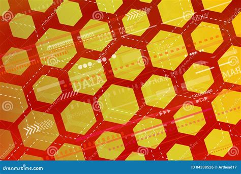 Abstract Tech Background With Geometric Shapes Stock Vector