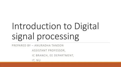Ppt Introduction To Digital Signal Processing Powerpoint Presentation Id 6506039