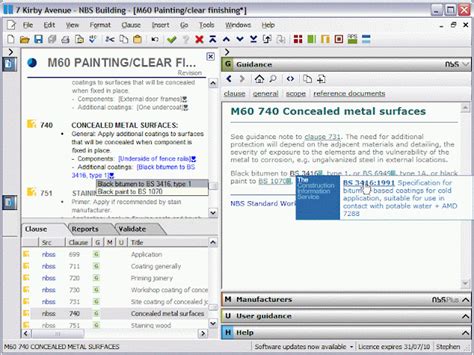 Bim Construction And Nbs Displaying The Nbs Guidance Within The Software