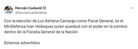 Paloma Valencia cuestionó elección de nueva fiscal Debía ser por una