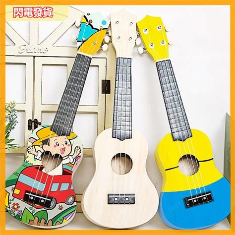 熱賣1diy彩繪 烏克麗麗 21吋 材料包 小吉他 樂器 勞作 塗鴉 教學 需自行組裝 手作 Diy 蝦皮購物