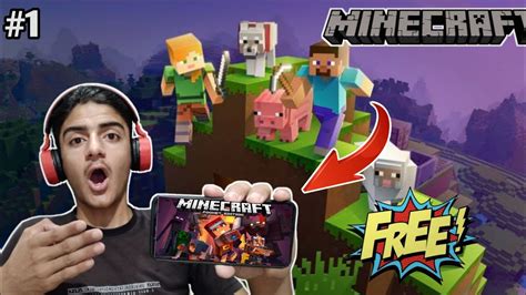 First Time Play Minecraft In Mobile Phone Youtube