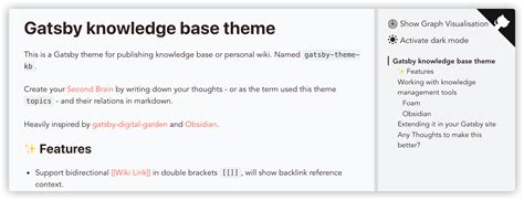Show Table Of Contents Gatsby Theme Kb