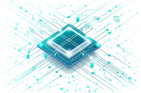 Abstract Digital Technology Illustration With Glowing Circuit Board Premium Ai Generated Image