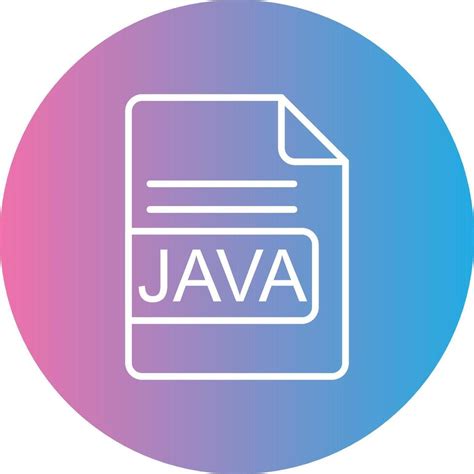 Java File Format Line Gradient Circle Icon 43518605 Vector Art At Vecteezy