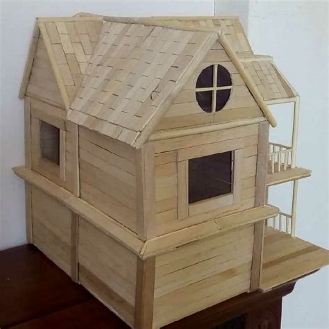 Как построить дом из деревянных палочек 98 фото