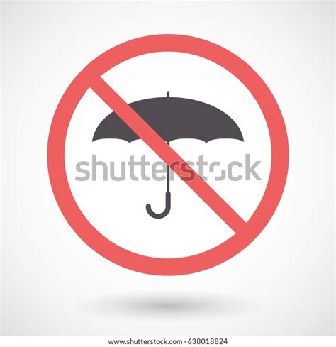 Illustration Isolated Forbidden Signal Umbrella Stock Vector Royalty