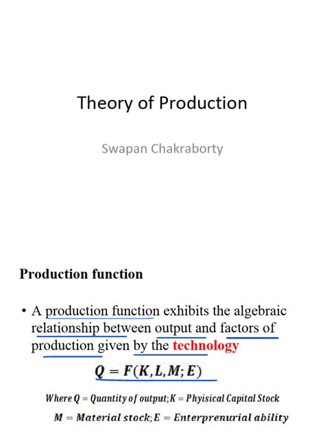 Theory Of Production Pdf Production Function Long Run And Short Run