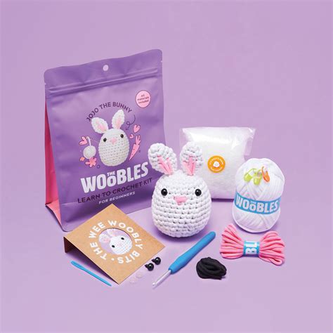 The Woobles Beginner Crochet Amigurumi Kits Bunny