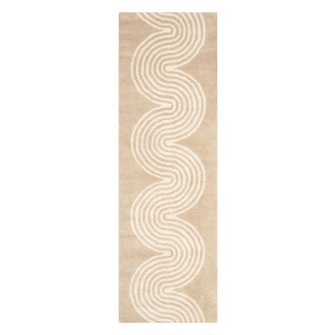 Safavieh Chatham Jasmyn Geometric Waves Wool Area Rug Beigeivory 6