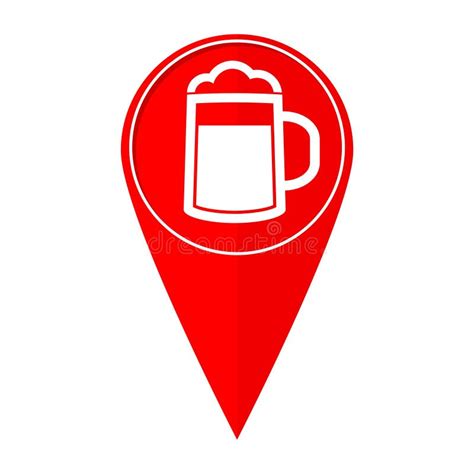 Map Pointer Beer Stock Vector Illustration Of Food Bistro 92342663
